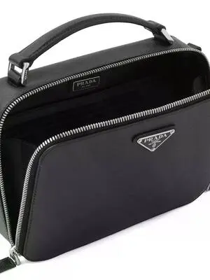 Prada Brique Saffiano Leather Bag - Black