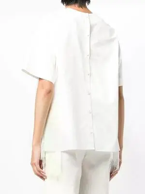 Goen.j Short Sleeve Blouse - White