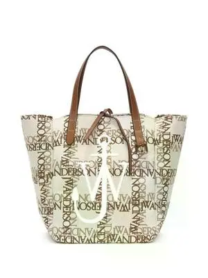 JW Anderson Logo-grid Tote Bag - Neutrals