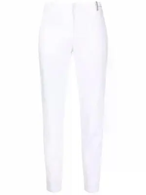Fabiana Filippi Mid-rise Cropped Trousers - White