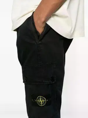 Stone Island Compass-patch Cargo Pants - Blue