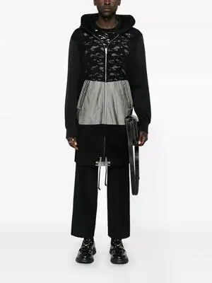 Comme Des Garçons Lace-detailing Zip-up Jacket