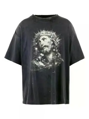 SAINT MXXXXXX Graphic-print T-shirt - Black