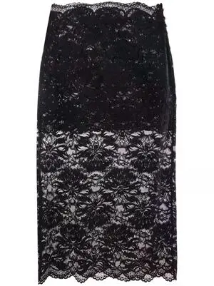 Rabanne Floral Lace Sheer Skirt