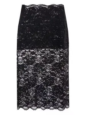 Rabanne Floral Lace Sheer Skirt