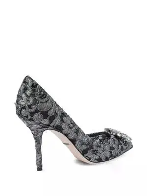 Dolce & Gabbana Bellucci Pumps With Brooch Embellishment - Black