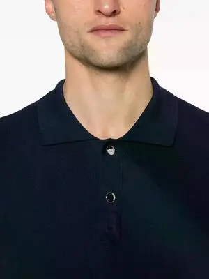 Jacquemus Maille Honeycomb-knit Polo Shirt - Blue