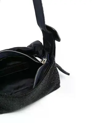 Benedetta Bruzziches Crystal-embellished Clutch - Black