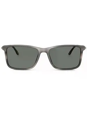 Giorgio Armani Striped Rectangle Sunglasses - Grey