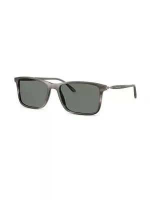 Giorgio Armani Striped Rectangle Sunglasses - Grey