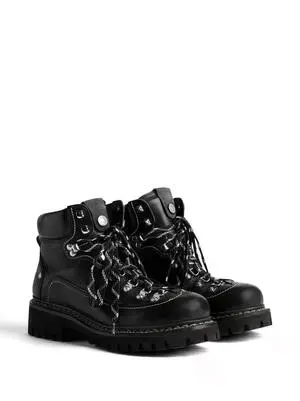 Dsquared2 Leather Hiking Boots