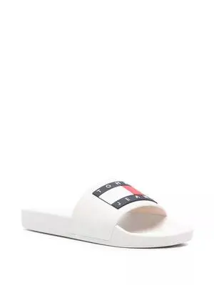 Tommy Hilfiger Flag-logo Pool Slides - Neutrals