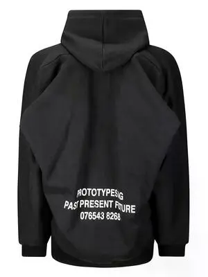 PROTOTYPES Number Print Hoodie - Black