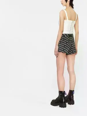 Alexander Wang Bite Short With Logo - Grey