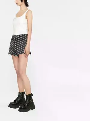 Alexander Wang Bite Short With Logo - Grey