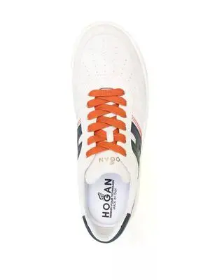 Hogan Logo-patch Low-top Sneakers - Neutrals