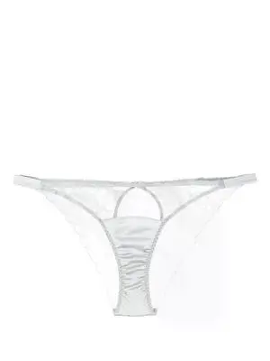 FLEUR OF ENGLAND Sigrid Ouvert Lace Briefs - Grey