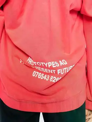 PROTOTYPES Hooded Sweatshirt With Drawstring - Red