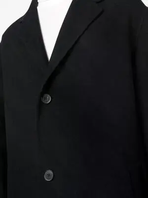 JIL SANDER Notched-collar Button-up Coat - Blue