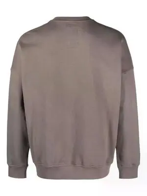 Rick Owens Organic Cotton Jumper With Embroidered Logo - Neutrals