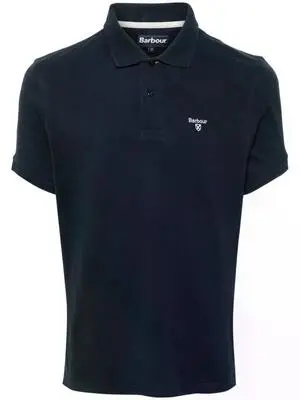 Barbour Logo-embroidered Cotton Polo Shirt - Blue