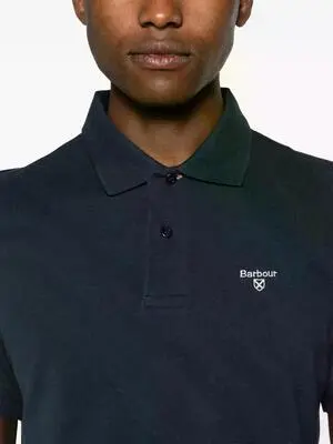 Barbour Logo-embroidered Cotton Polo Shirt - Blue