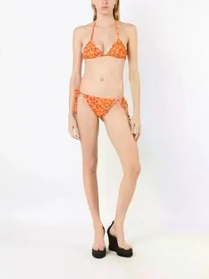AMIR SLAMA Leopard-print Triangle Bikini