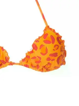 AMIR SLAMA Leopard-print Triangle Bikini