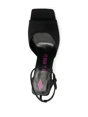 Attico Piper 85mm Satin Sandals - Black