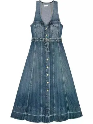 GANNI Denim Maxi Dress
