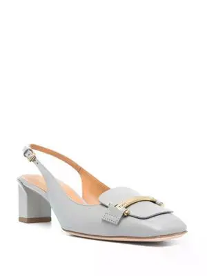 TOD'S 50mm Logo-engraved Slingback Pumps - Grey