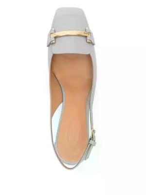 TOD'S 50mm Logo-engraved Slingback Pumps - Grey