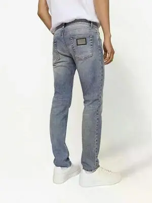 Dolce & Gabbana Distressed Stretch-cotton Skinny Jeans