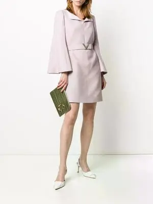 Valentino Garavani V Pavé Belted Dress