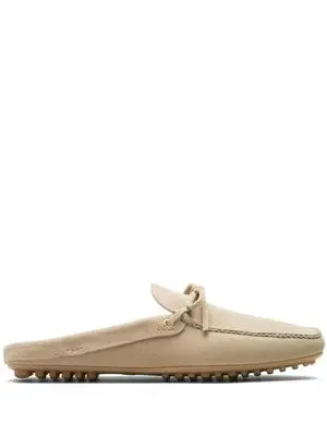 Car Shoe Bow Suede Slippers