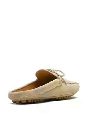 Car Shoe Bow Suede Slippers