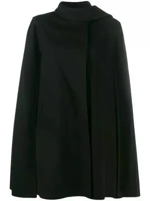 Valentino Garavani Asymmetric Draped Cape - Black