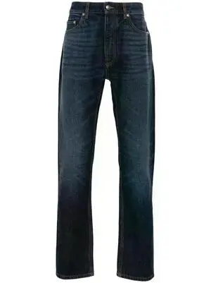 Palm Angels Mid-rise Straight-leg Jeans