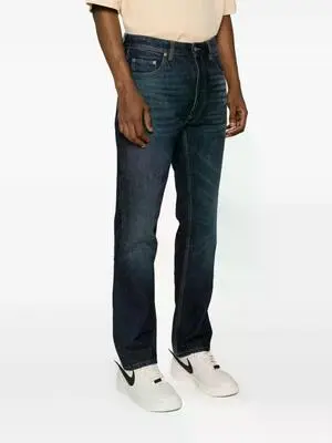 Palm Angels Mid-rise Straight-leg Jeans