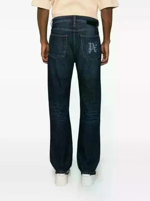 Palm Angels Mid-rise Straight-leg Jeans