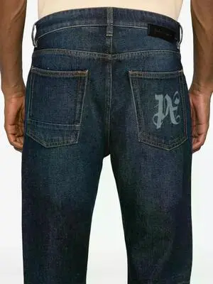 Palm Angels Mid-rise Straight-leg Jeans