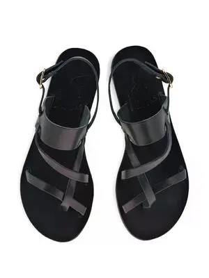 ANCIENT GREEK SANDALS Alethea Flat Sandals - Black