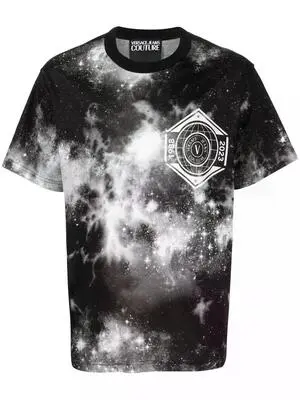 Versace Logo Tie-dye T-shirt