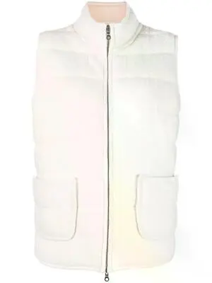Arch4 Textured-knit Padded Gilet Jacket - Neutrals