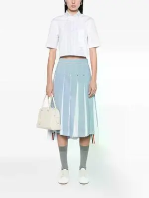 Thom Browne Striped Cropped Shirt