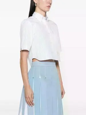 Thom Browne Striped Cropped Shirt