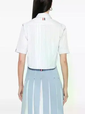 Thom Browne Striped Cropped Shirt