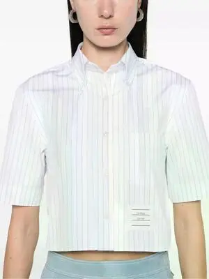 Thom Browne Striped Cropped Shirt