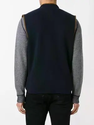 N.peal Cashmere And Suede Zip Up Gilet