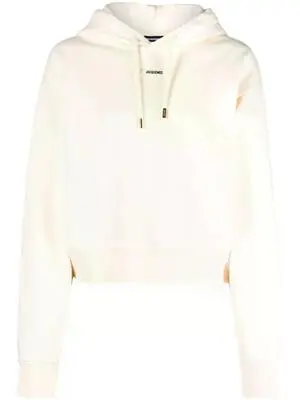 Jacquemus Cropped Hoodie - Neutrals